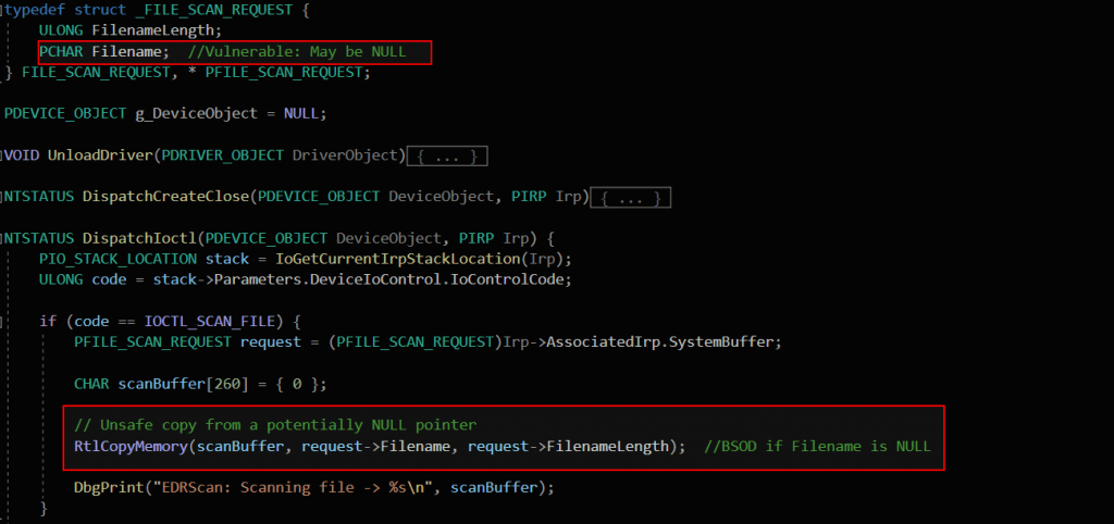 Understanding Null Pointer Dereference in Windows Kernel Drivers | White Knight Labs
